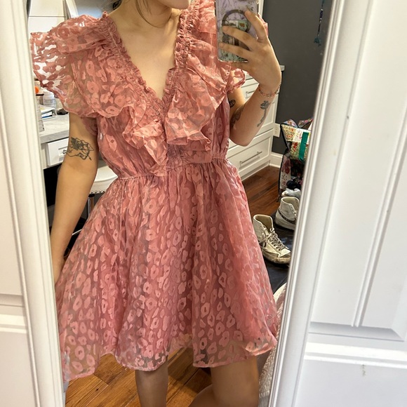 entro | Dresses | Cheetah Ruffle Dress | Poshmark